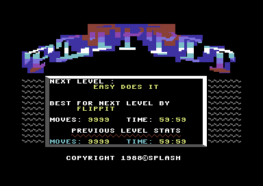 Screenshot of Flippit (Commodore 64, 1988) - MobyGames