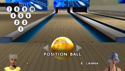 Screenshot of Arcade Air Hockey & Bowling (PSP, 2010) - MobyGames