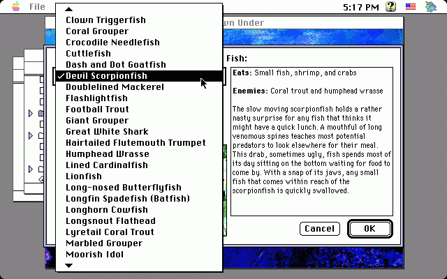 Screenshot of Odell Down Under (Macintosh, 1994) - MobyGames