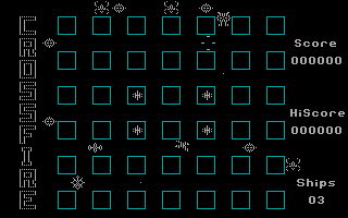 Screenshot of Crossfire (PC Booter, 1981) - MobyGames