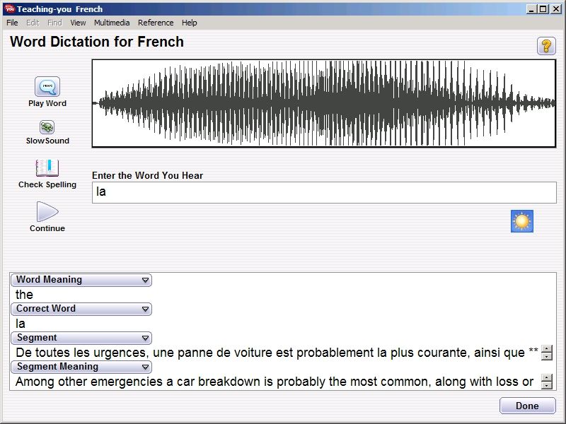 Screenshot of Teaching-you: 31 Languages of the World (Windows, 2005 ...