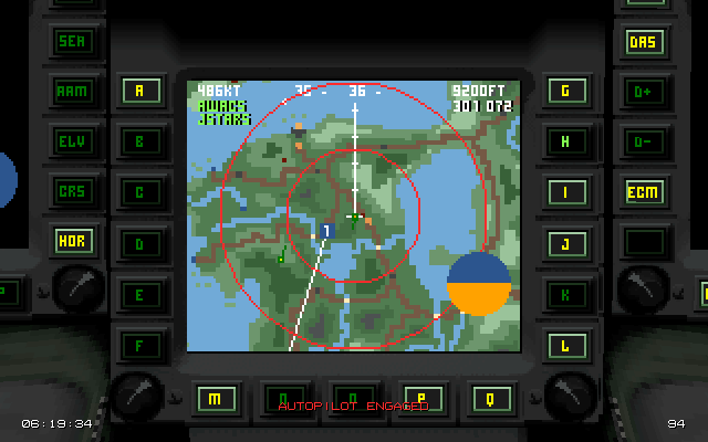 Screenshot of EF 2000: V2.0 (DOS, 1997) - MobyGames