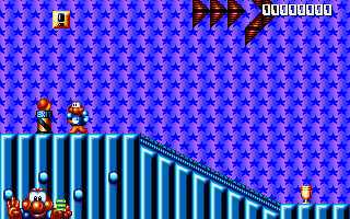 Screenshot of James Pond 2: Codename: RoboCod (DOS, 1991) - MobyGames