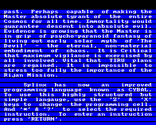 Screenshot of Doctor Who and the Mines of Terror (BBC Micro, 1985 ...