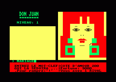 Screenshot of Don Juan (Amstrad CPC, 1984) - MobyGames