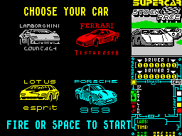 Screenshot of Super Stock Car (ZX Spectrum, 1990) - MobyGames