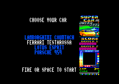 Screenshot of Super Stock Car (Amstrad CPC, 1990) - MobyGames