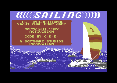 Screenshot of Sailing (Commodore 64, 1987) - MobyGames