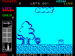 Screenshot of Wonder Boy in Monster Land (ZX Spectrum, 1987) - MobyGames
