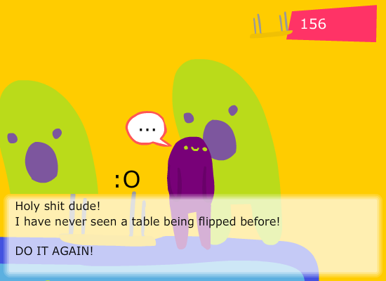 Screenshot of Tableflip: The Game (Browser, 2012) - MobyGames