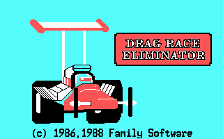 Screenshot of Drag Race Eliminator (DOS, 1986) - MobyGames