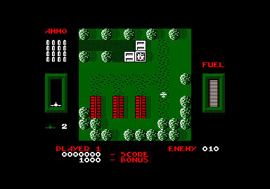 Screenshot of Arcade Flight Simulator (Amstrad CPC, 1989) - MobyGames