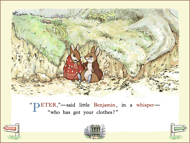 Screenshot of The Adventures of Peter Rabbit & Benjamin Bunny (Windows ...