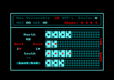 Screenshot of Colossus Bridge 4 (Amstrad CPC, 1986) - MobyGames
