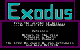 Screenshot of Exodus: Ultima III (DOS, 1983) - MobyGames