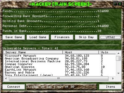 Screenshot of Hacker (Windows, 2000) - MobyGames