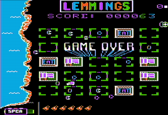 Screenshot Of Lemmings Apple Ii 1982 Mobygames