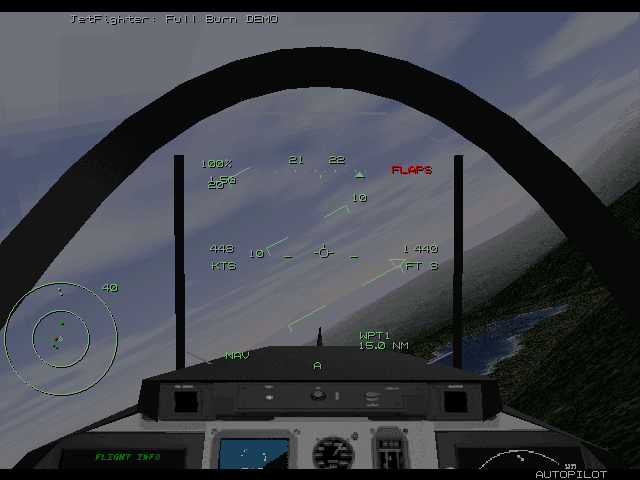 Screenshot of JetFighter: Full Burn (DOS, 1998) - MobyGames