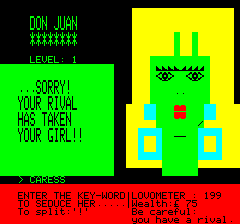 Screenshot of Don Juan (Oric, 1984) - MobyGames