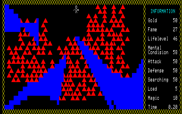 Screenshot of Ken to Mahō (PC-88, 1983) - MobyGames