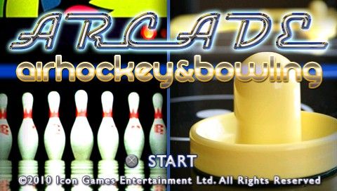 Screenshot of Arcade Air Hockey & Bowling (PSP, 2010) - MobyGames