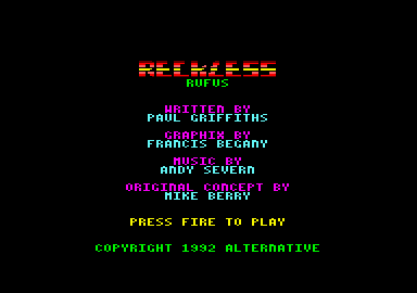 Reckless Rufus (1992) - MobyGames