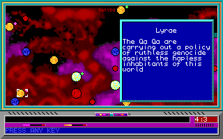 Screenshot of Armada 2525 (DOS, 1991) - MobyGames