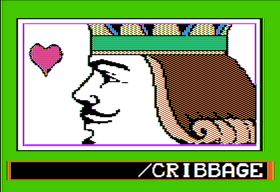 Screenshot of The Card Stars: Cribbage / Solitaire (Apple II, 1982) - MobyGames