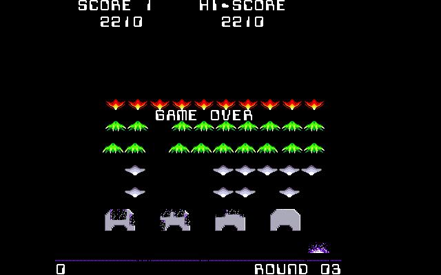 Screenshot of Space Invaders (PC-98, 1978) - MobyGames