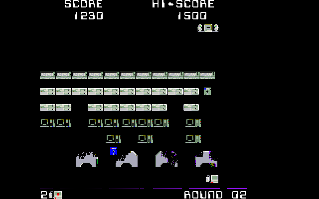 Screenshot of Space Invaders (PC-98, 1978) - MobyGames