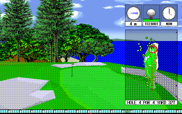 Screenshot of Pebble Beach Golf Links (PC-98, 1992) - MobyGames