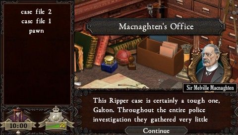 Screenshot of Real Crimes: Jack the Ripper (PSP, 2009) - MobyGames