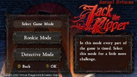 Screenshot of Real Crimes: Jack the Ripper (PSP, 2009) - MobyGames