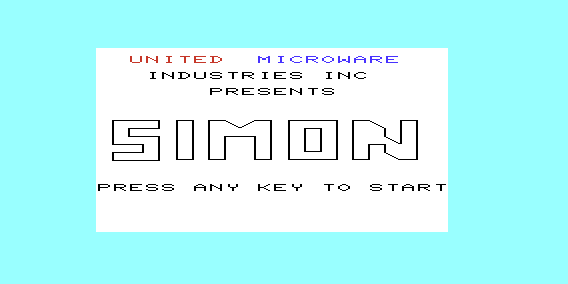 Simple Simon - MobyGames