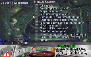 Screenshot of Frontier: First Encounters (DOS, 1995) - MobyGames