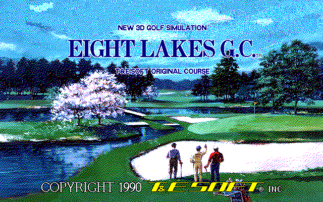 Screenshot of New 3D Golf Simulation: Eight Lakes G.C. (PC-98, 1990 ...