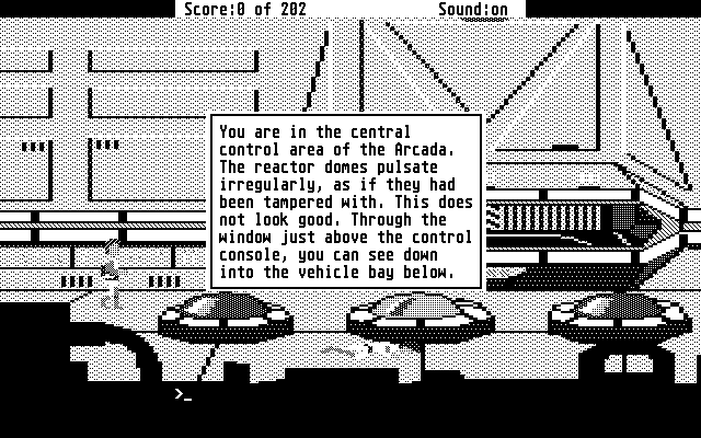 Screenshot of Space Quest: Chapter I - The Sarien Encounter (Atari ST ...