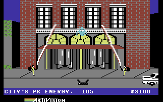 Screenshot of Ghostbusters (Commodore 64, 1984) - MobyGames