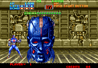 Screenshot of Eight Man (Neo Geo, 1991) - MobyGames