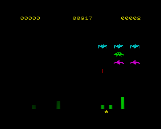 Screenshot of Base Invaders (ZX Spectrum, 1983) - MobyGames