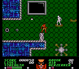 Screenshot of Wolverine (NES, 1991) - MobyGames