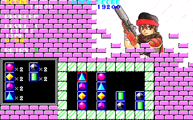 Screenshot of Puzznic (PC-98, 1989) - MobyGames