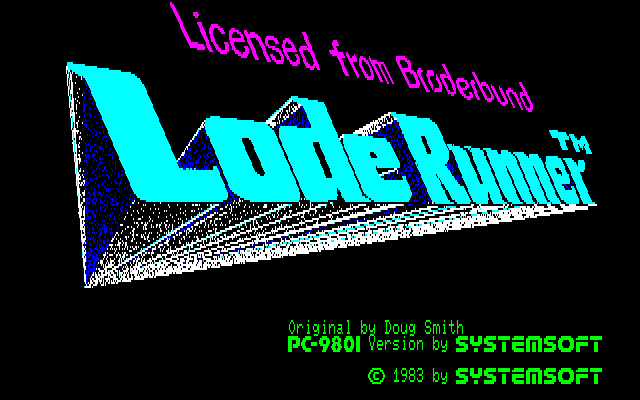 Screenshot of Lode Runner (PC-98, 1983) - MobyGames