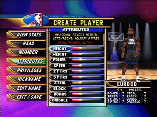 Screenshot of NBA Showtime: NBA on NBC (PlayStation, 1999) - MobyGames