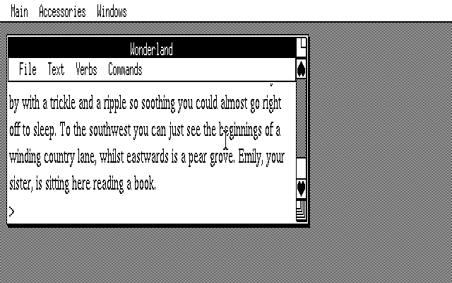 Screenshot of Wonderland (DOS, 1990) - MobyGames