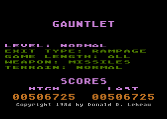 Screenshot of Gauntletak (Atari 8-bit, 1984) - MobyGames