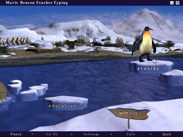 Screenshot of Mavis Beacon Teaches Typing: Version 8 (Windows 3.x, 1997 ...