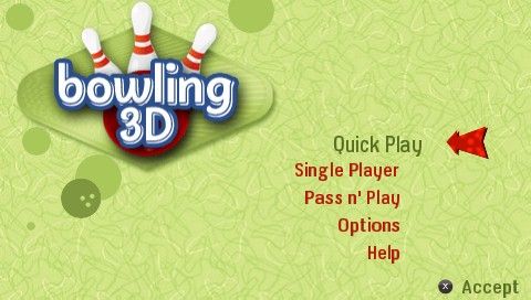 Screenshot of Bowling 3D (PSP, 2009) - MobyGames