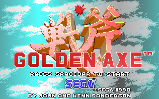 Screenshot of Golden Axe (DOS, 1989) - MobyGames