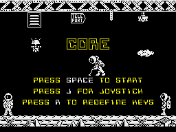 Screenshot of Core (ZX Spectrum, 1986) - MobyGames